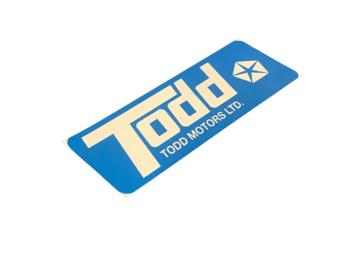 "Todd Motors Ltd" Dealer Decal – Southern Classic Spares Ltd