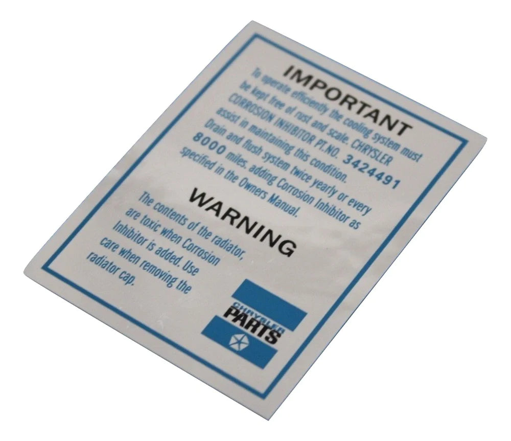 Radiator Decal, Miles (VG/VH) – Southern Classic Spares Ltd